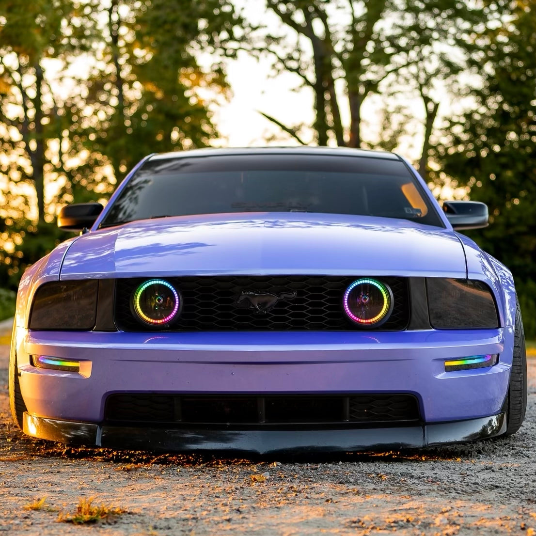 (V2) 2005-09 Mustang RGB Halo Fog Light – Simply Built