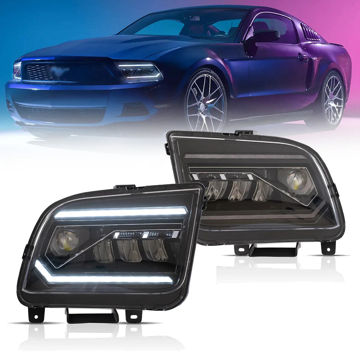 2005-09 Ford Mustang LED Headlights – Simp Built