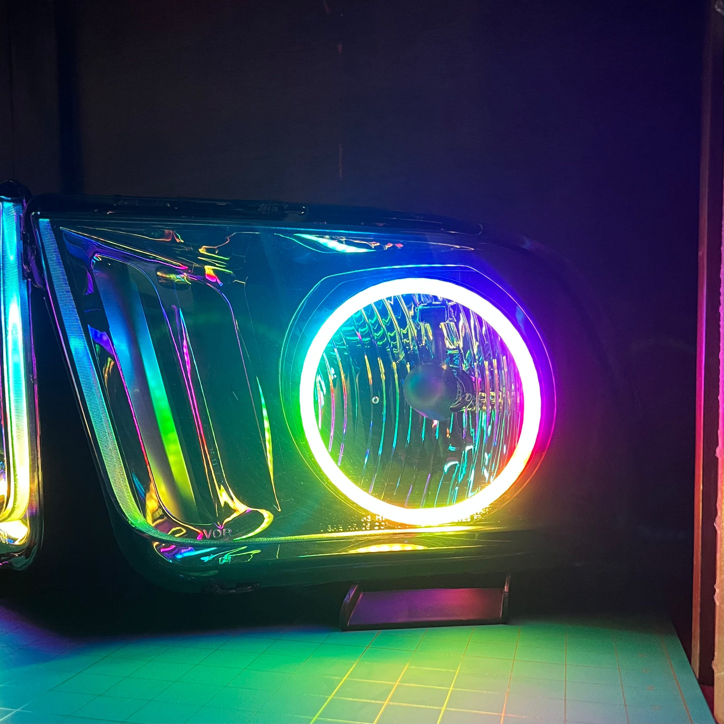 2005-09 Ford Mustang RGB Halo Headlights (V2) – Simp Built