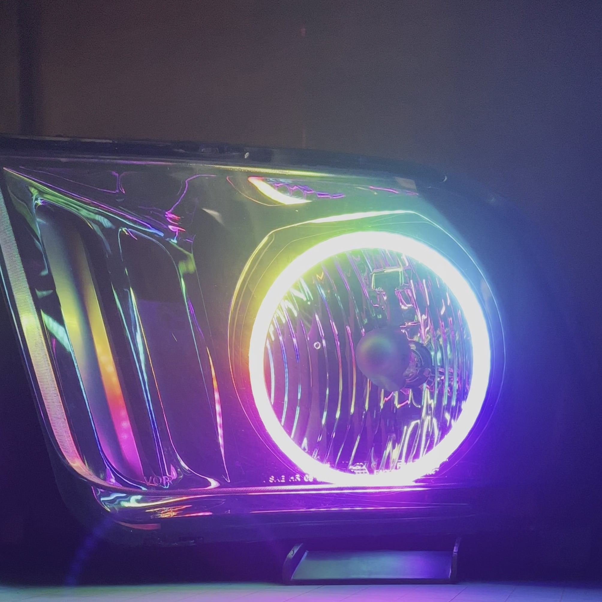(V2) 2005-09 Mustang RGB Halo Headlights – Simply Built